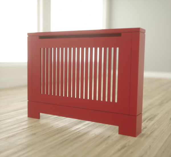 Contemporary Red Radiator Cover - Jali Gallery